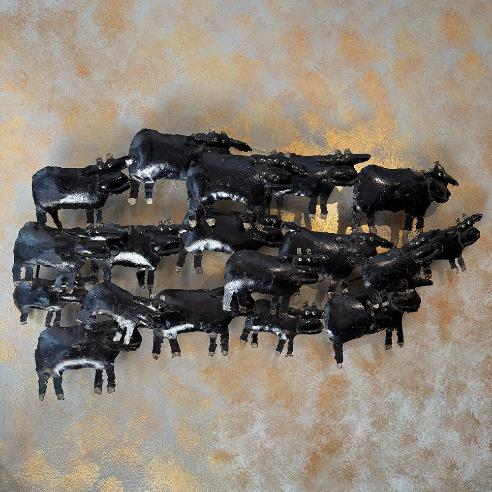 Moo Moo Cow Panel - Rustic Black– Sunshine Boulevard