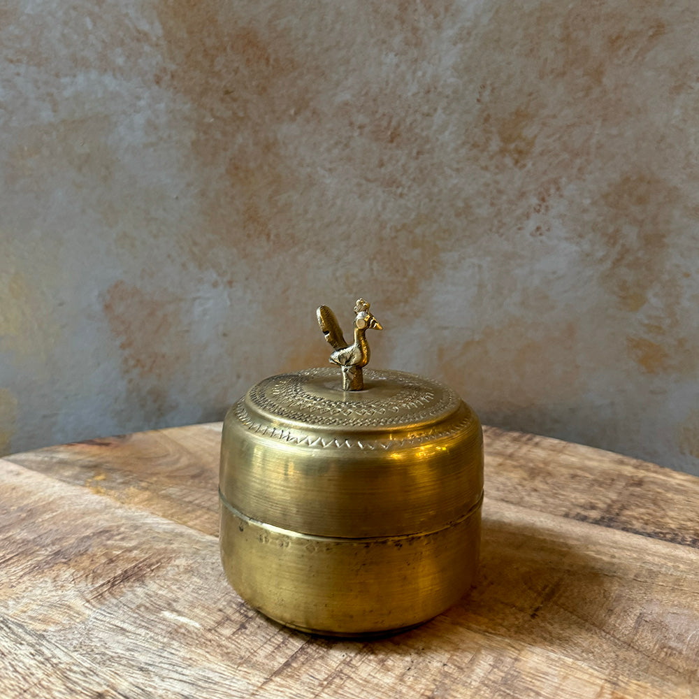 Antique Small Brass Box with Bird– Sunshine Boulevard