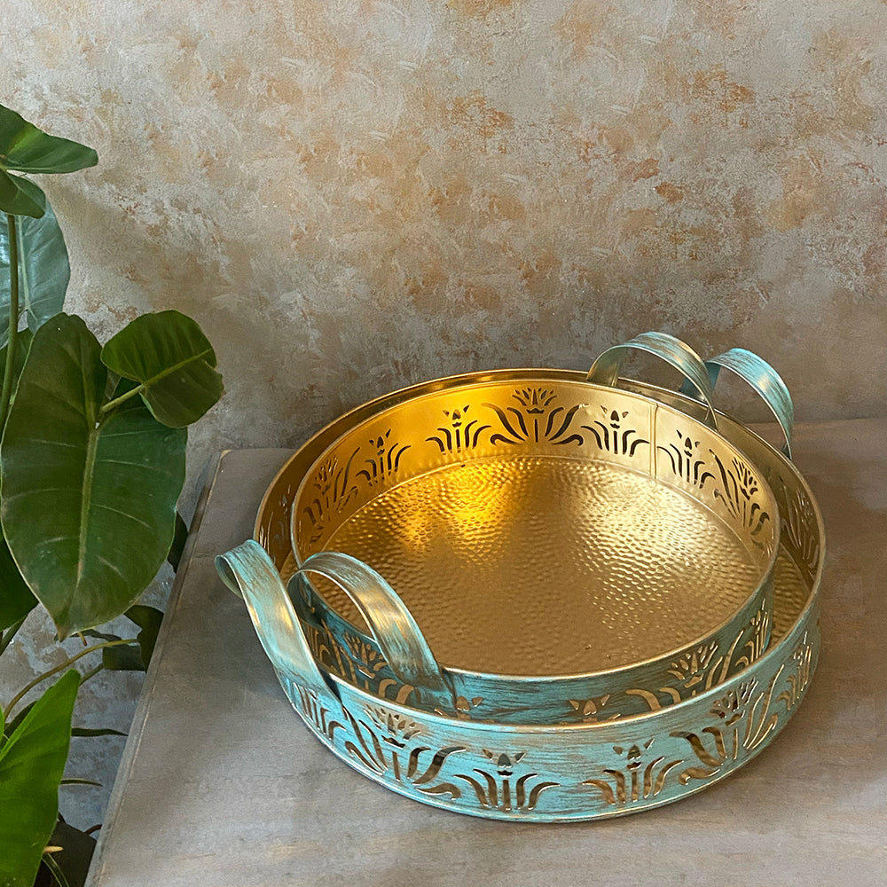 Lotus Cutwork Trays (Set of 2)– Sunshine Boulevard