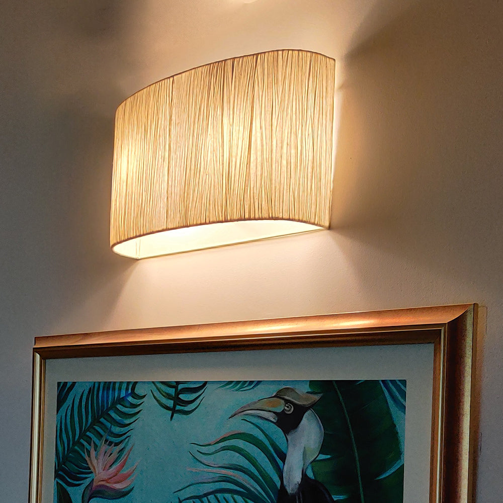 Pleated Banana Fibre Paper Wall Light– Sunshine Boulevard